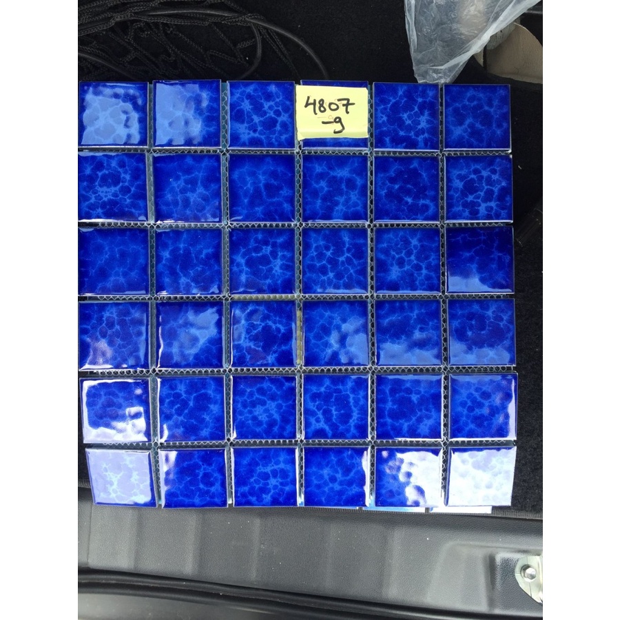 Jual KERAMIK MOSAIC KOLAM RENANG / MOSAIC TILE BIRU GLOSSY / MOZAIK ...