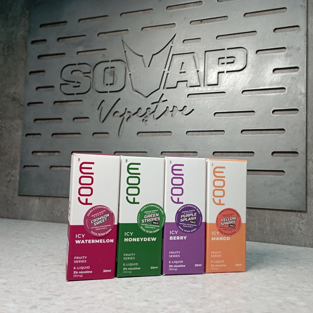 Jual Foom Fruity Series Icy Watermelon , Icy Honeydew , Icy Berry , Icy ...