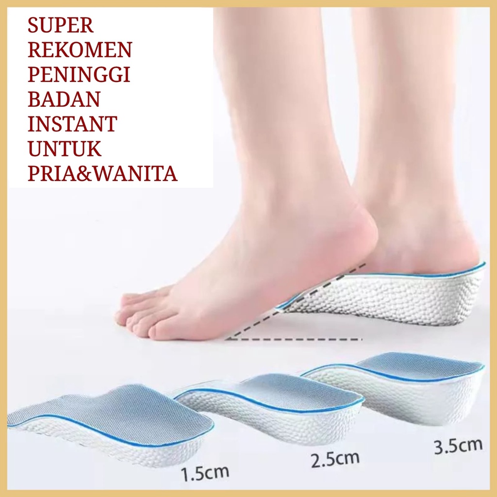 Jual INSOLE PENINGGI BADAN INSTANT SOL PENINGGI ALAS SEPATU PRIA DAN ...