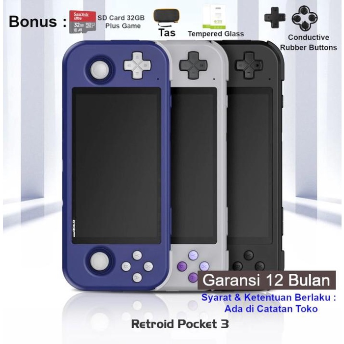 Jual Retroid Pocket 3 Handheld Retro Game Android System Portable ...