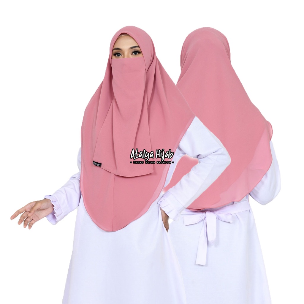 Jual Jilbab Hijab Syari Khimar Hafizah Oval One Set Cadar Tali Ceruti ...