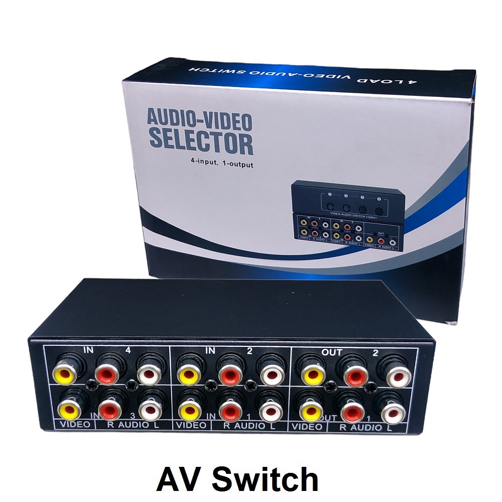 Jual AV Selector 402VA RCA Audio Video Switch 4 Port | Shopee Indonesia