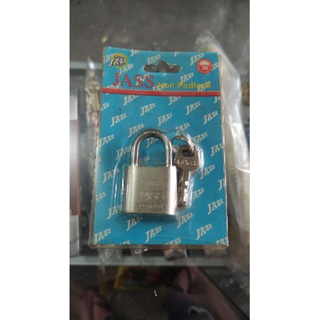 Jual GEMBOK BESI 30MM / GEMBOK NIKEL PUTIH 30MM LEHER PENDEK STAINLESS ...