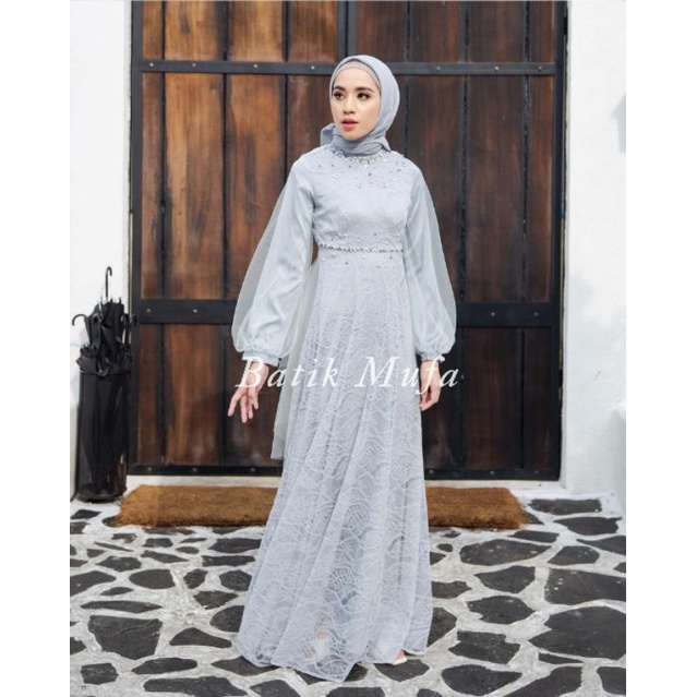 Jual (ADA JUMBO!) DRESS NADINE COUPLE KEMEJA BATIK SAGE SPESIAL GAMIS LEBARAN TERBARU BAJU ...