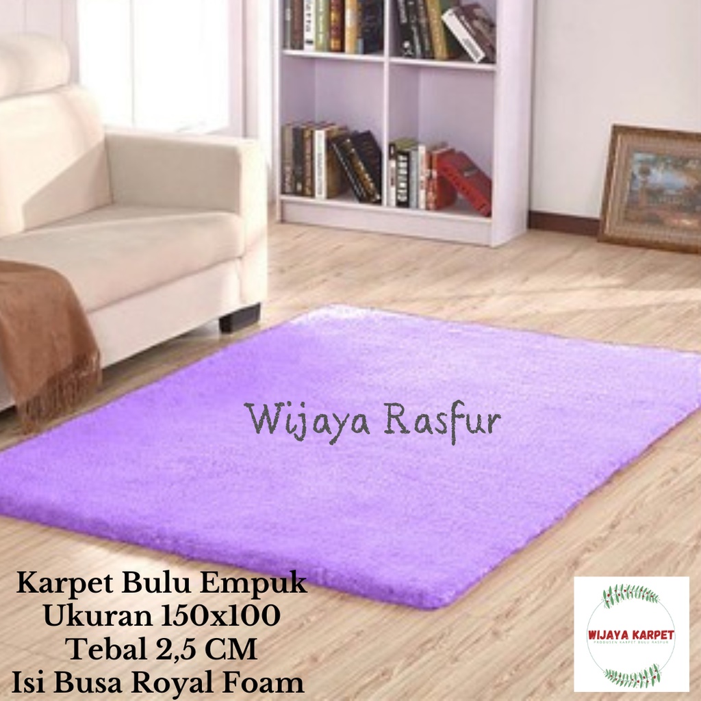Jual Karpet Bulu Rasfur Lembut Empuk Ukuran 150x100 Tebal 2,5 CM (Busa ...