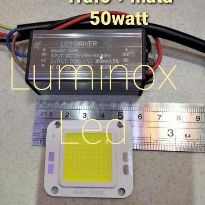 Jual Depan1 trafo led pju cobra 50w 50 watt + mata led 50watt / driver led 50w chip 50 w ...
