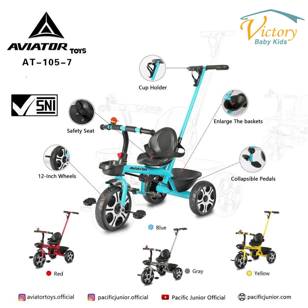 Jual Pacific Tricycle Aviator AT-105-7 Balance Push Bike - Sepeda Anak ...