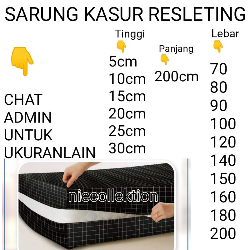 Jual SARUNG KASUR BUSA / SPRINGBED SPREI MODEL RESLETING /SARUNG ...