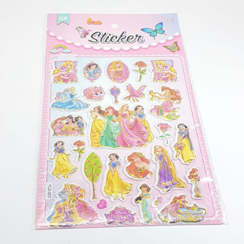Jual Sticker Anak Timbul + Mewarnai Princess YLD-002 | Shopee Indonesia