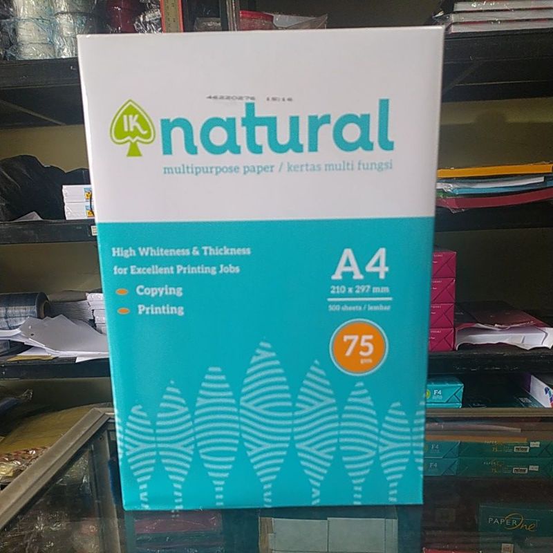 Jual Kertas HVS Ukuran A4 Natural 75 GSM 1 RIM | Shopee Indonesia