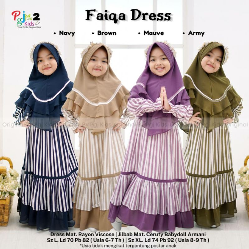 Jual Faiqa dress kids ( free hijab ) | Shopee Indonesia