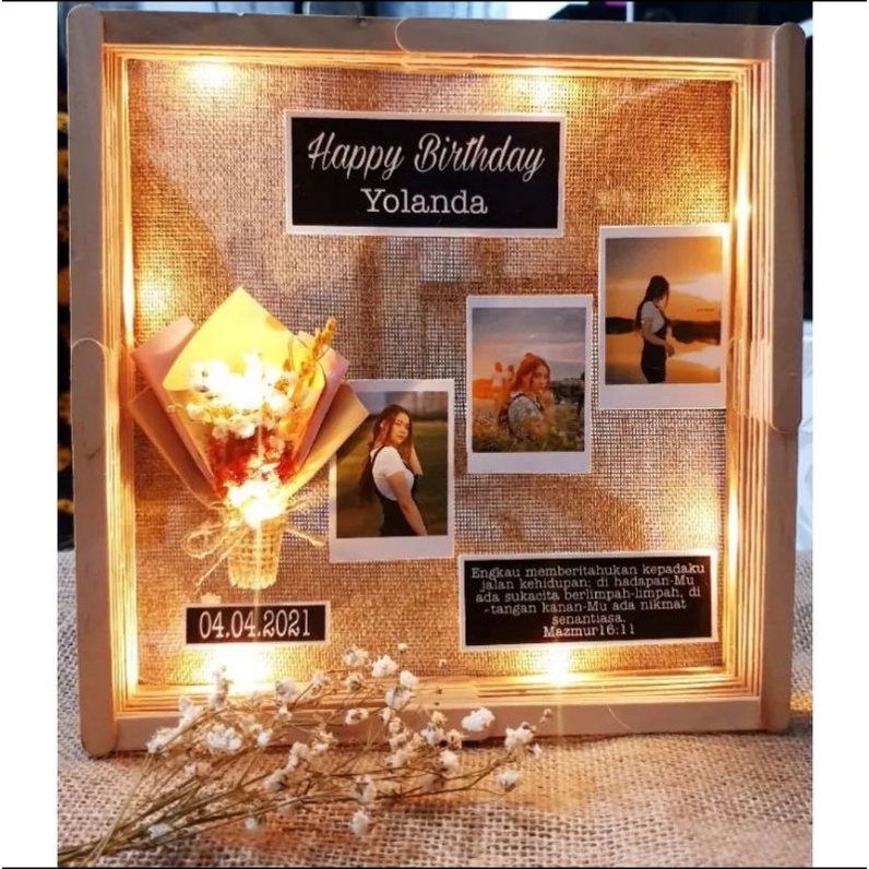 Jual HEXA FRAME BINGKAI HEXAGON KADO ULTAH WISUDA PERNIKAHAN ...