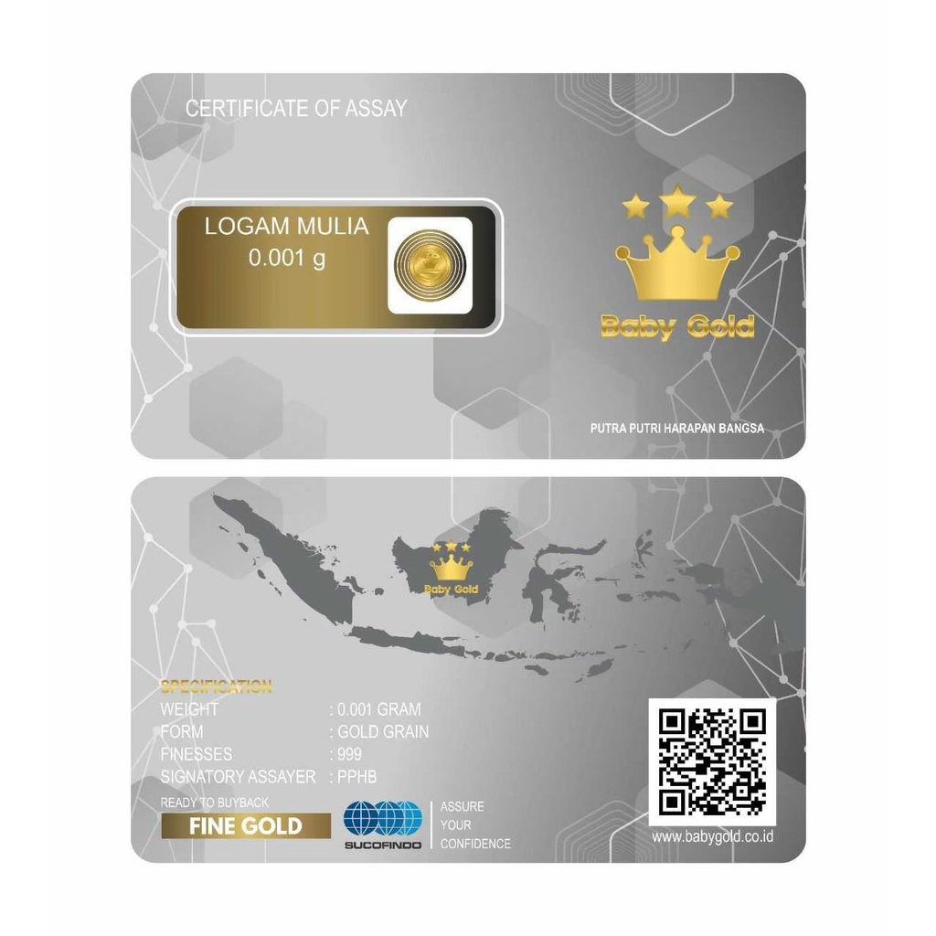 Jual Logam Mulia 0.001 gram Babygold Emas minigram Bandung | Shopee ...