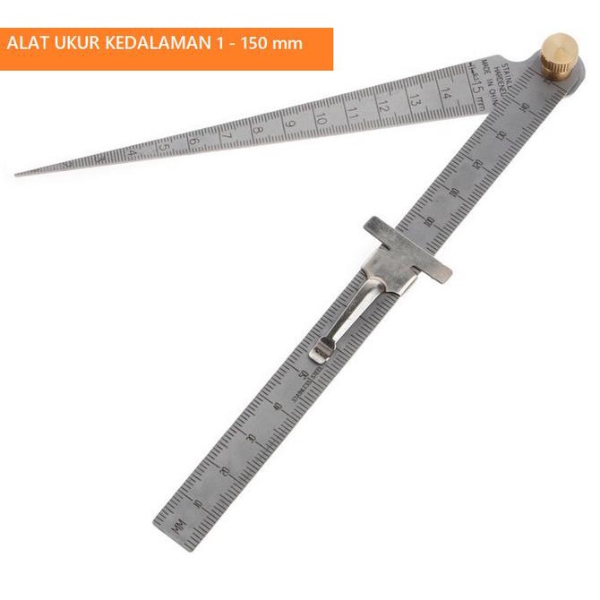 Jual PENGGARIS MISTAR LANCIP ALAT UKUR KEDALAMAN BOR TAPPER GAUGE TAPER ...