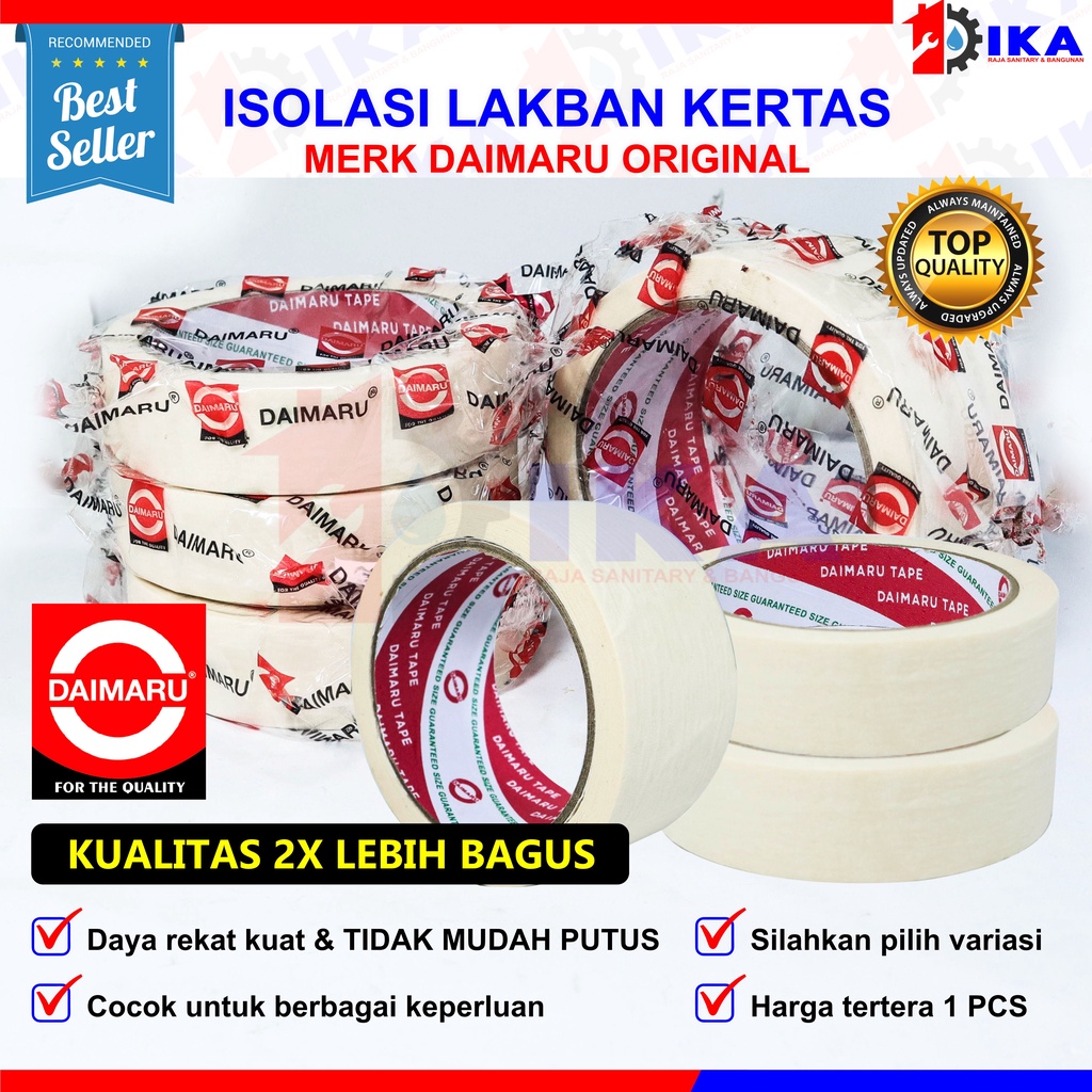 Jual Lakban Kertas Daimaru 2 Inchi Masking Tape Lebar 48mm | Shopee ...