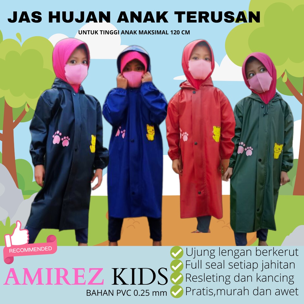 Jual Jas Hujan 2-5 Tahun Anak Model Terusan Amirez Kids | Shopee Indonesia