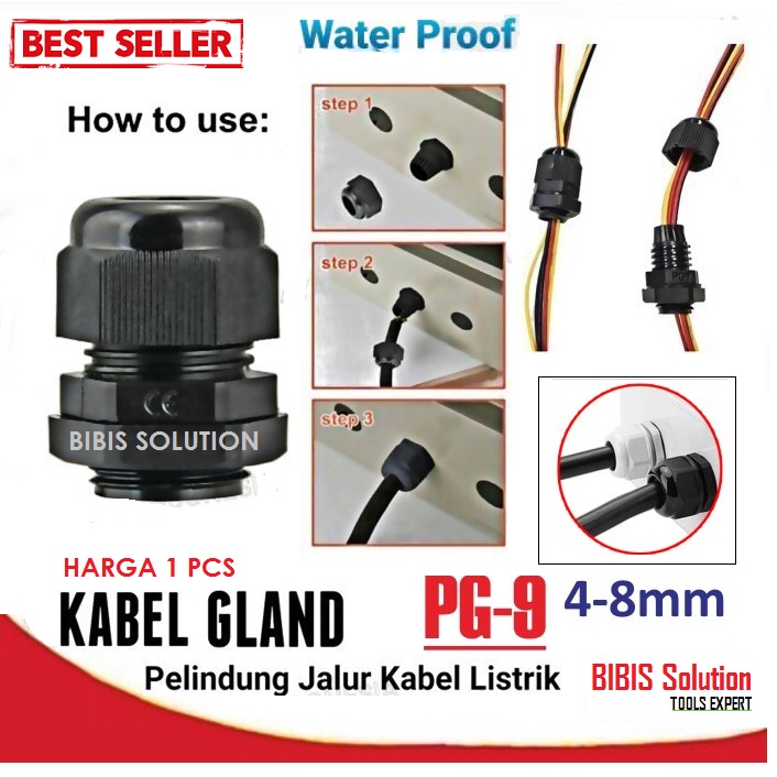 Jual Cable Gland PG 9 Klem Konektor Pelindung Kabel Glan Listrik ...