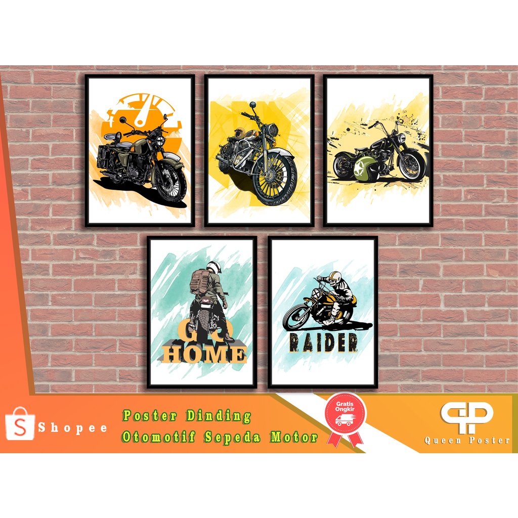 Jual Poster Dinding Motor | Hiasan Dinding Otomotif | Poster Murah ...
