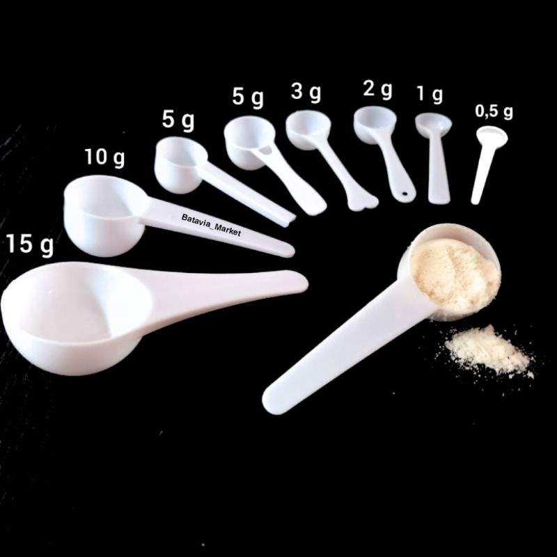 Jual Sendok Takar / Sendok ukur / Sendok Plastik Takar 0,5 g, 1 g, 2 g ...