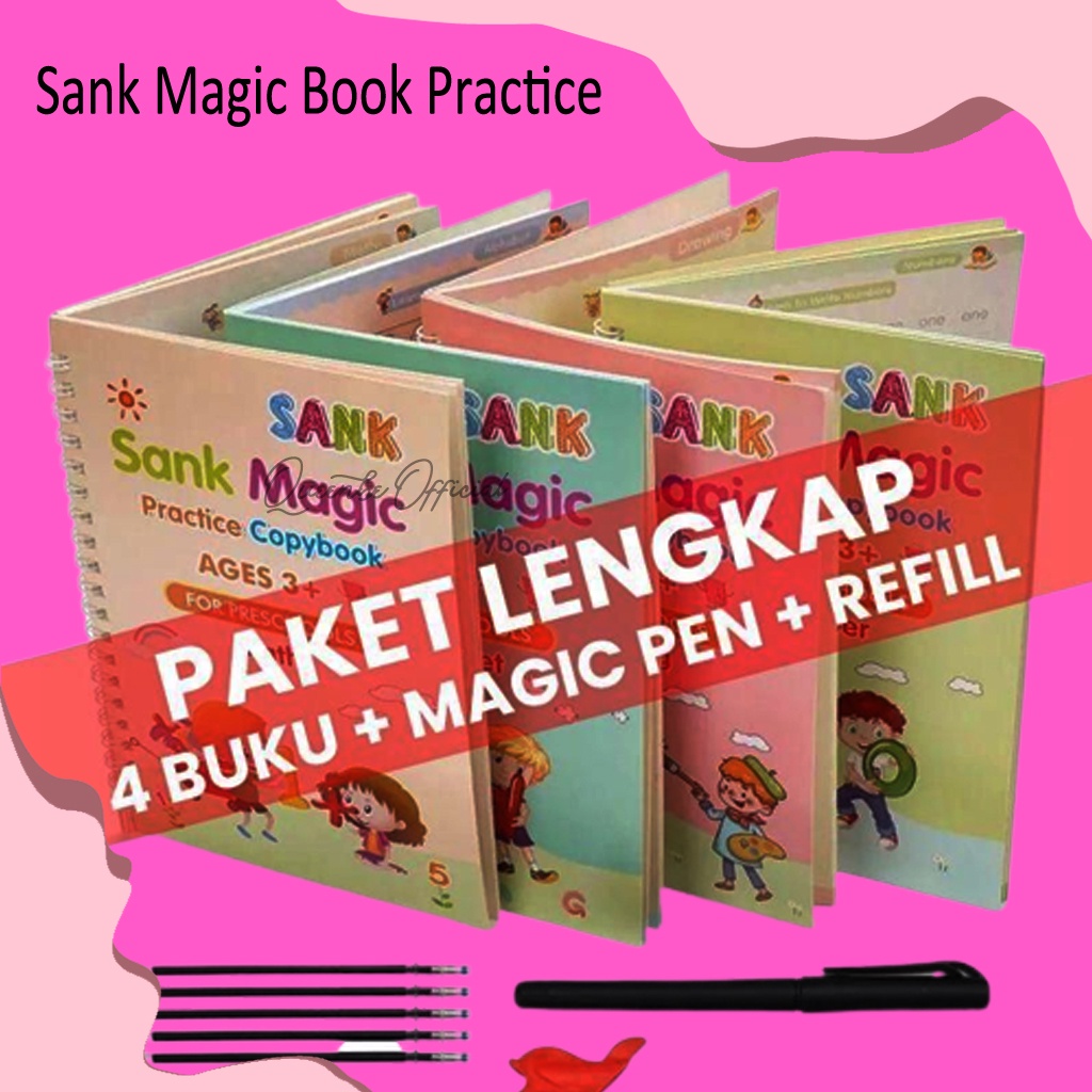 Jual Sank Magic Book buku anak paud tk paket buku bacaan lengkap water pen 3 tahun 4tahun murah ...
