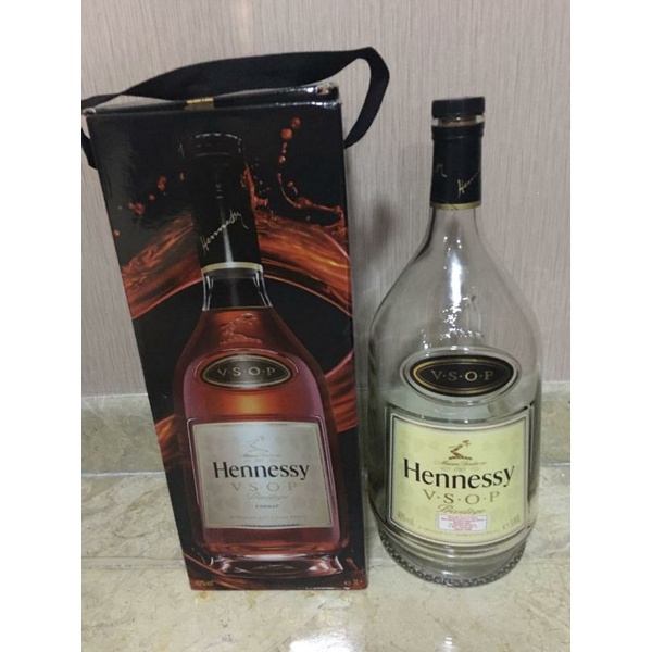 Jual botol bekas minuman keras miras Hennessy VSOP 3L botol antik botol unik botol besar ...