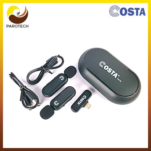 Jual COSTA True Dual TX2 Wireless Mic Lavalier Clip On USB Lightning ...