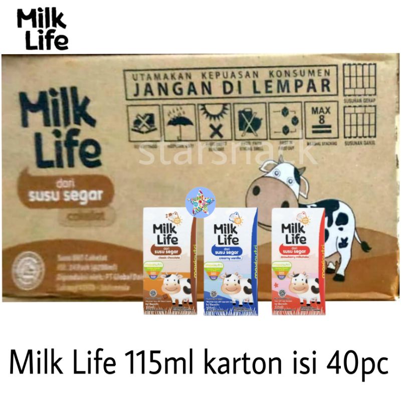 Jual Milk Life UHT 115 ml Karton isi 40 pc | Shopee Indonesia