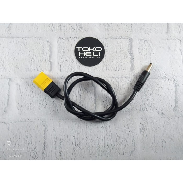 Jual XT60 Male to DC Cable for Fatshark TS100 Adapter Converter Black ...