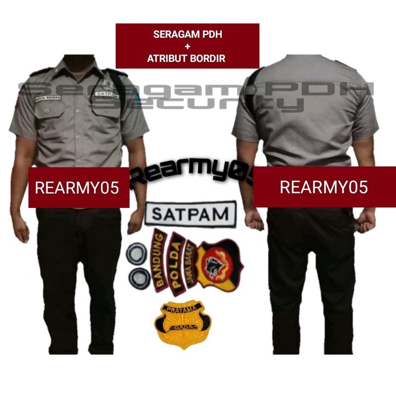 Jual seragam PDH security Seragam Dinas harian Kemeja Lapangan seragam ...