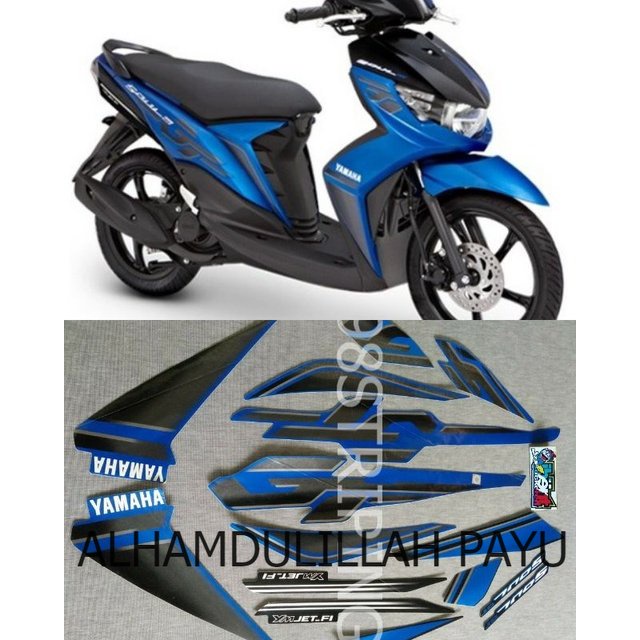 Jual STIKER STRIPING MIO SOUL GT MUSCLE BIRU TAHUN 2014 LIS STANDAR ORI ...