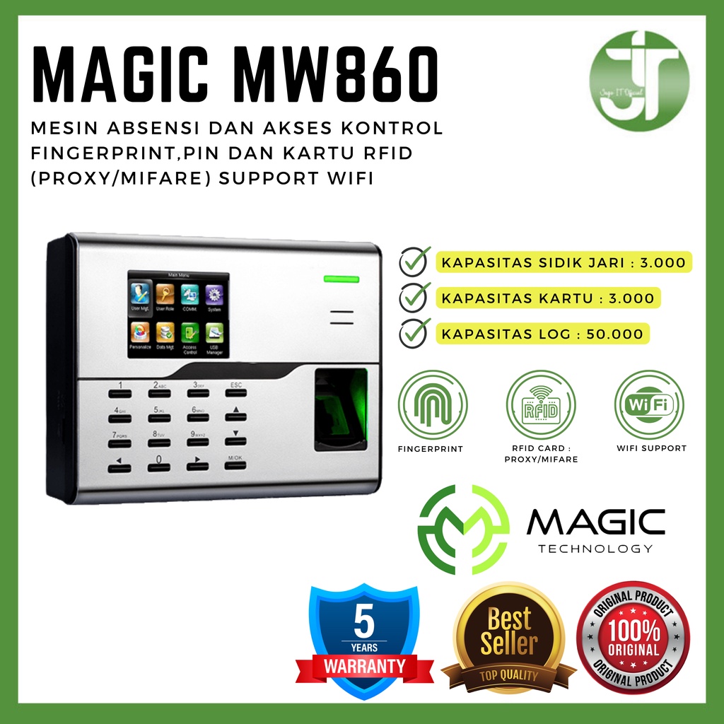 Jual Mesin Absensi | Mesin Absen Fingerprint | Sidik Jari | Magic MW ...