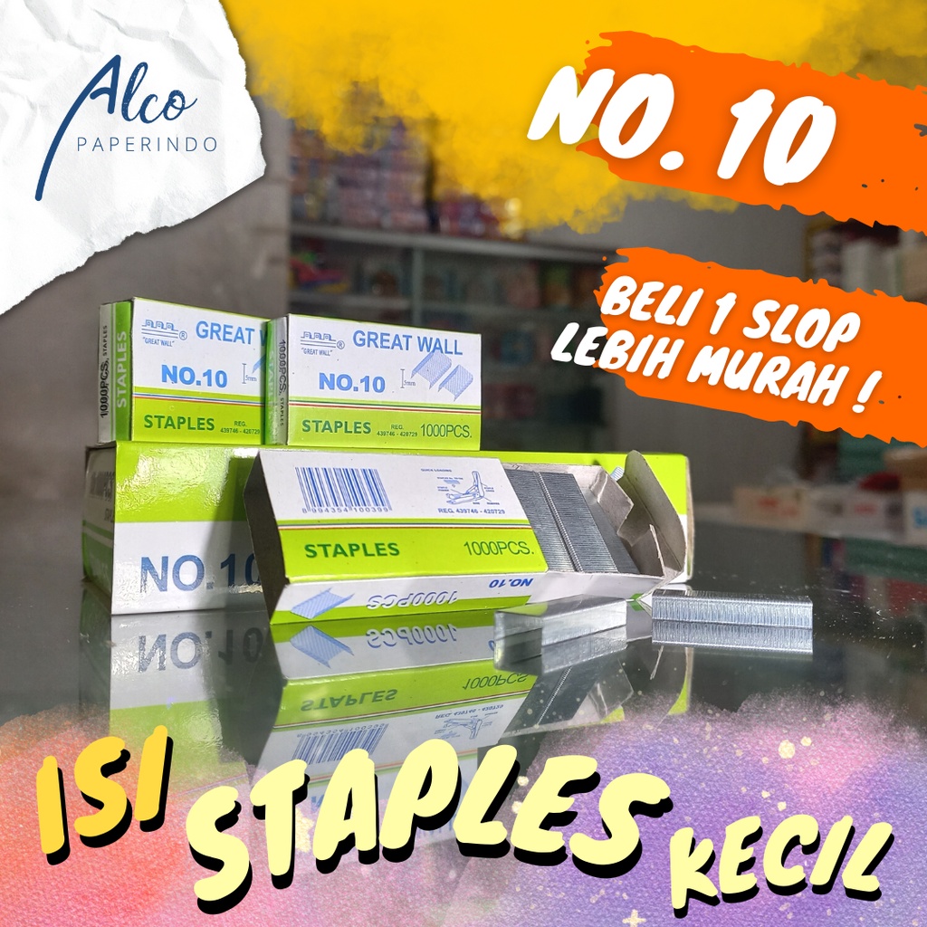 Jual Isi Staples Kecil GREATWALL No.10 | Shopee Indonesia