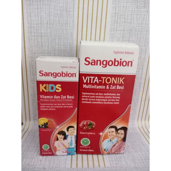 Jual SANGOBION Vitatonik dan kids untuk penambah darah, zat besi ...