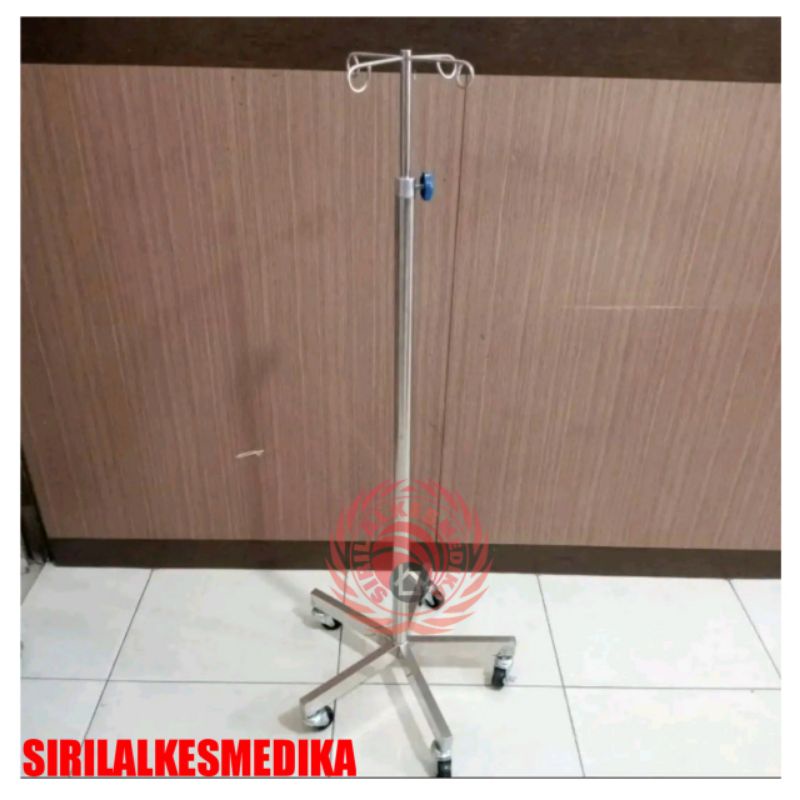 Jual Tiang infus kaki 5 stainless/Tiang infus stainless | Shopee Indonesia