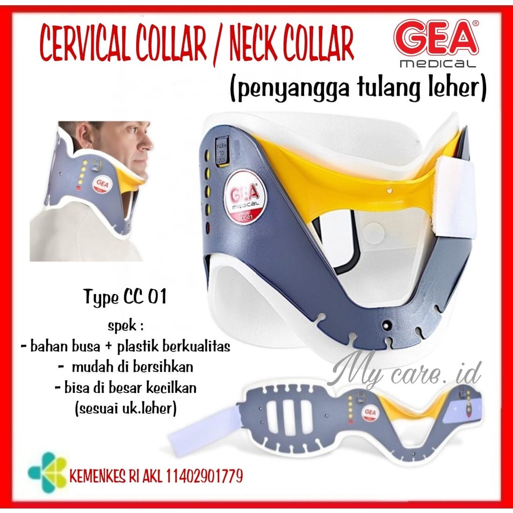 Jual LynCare GEA Alat Penyangga Tulang leher / Cervical Collar / Neck Collar GEA CC 01 | Shopee ...