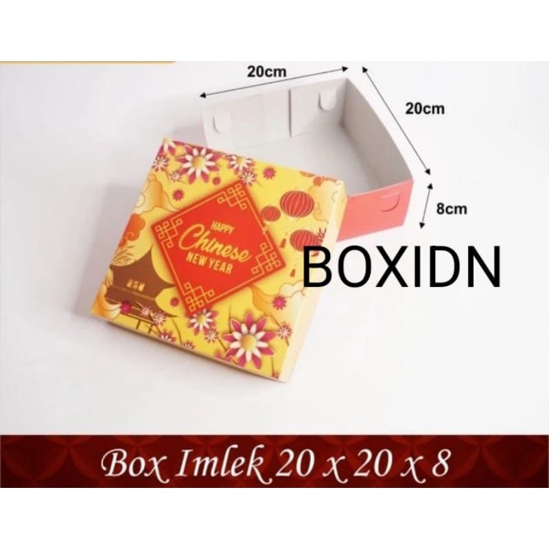 Jual Box Imlek 20x20 x8cm Box Imlek Lapis Legit Box Kue Imlek Box Bolu ...