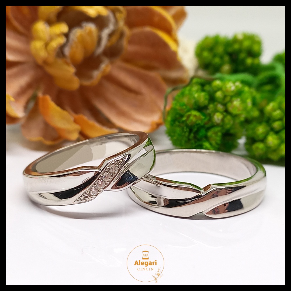 Jual Cincin Couple Tunangan Nikahan Perak Asli Sesuai Gambar Bisa ...