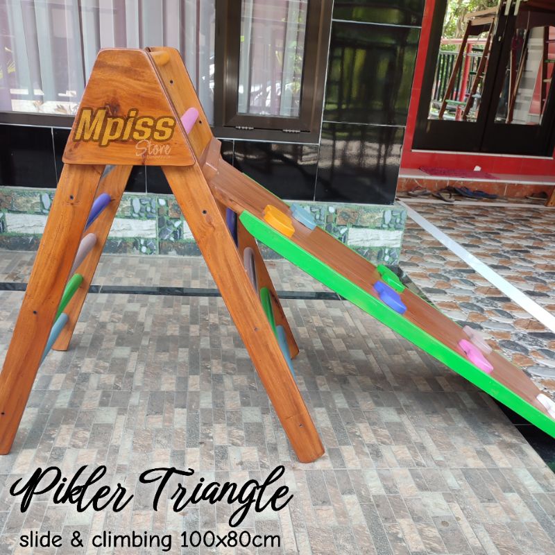 Jual Pikler Triangle Prosotan Anak/ Brakiasi Lipat/ Mainan Kayu ...