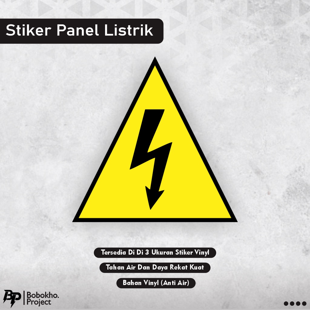 Jual Stiker Panel Listrik Segitiga / Sign Sticker Bahaya Panel Listrik ...