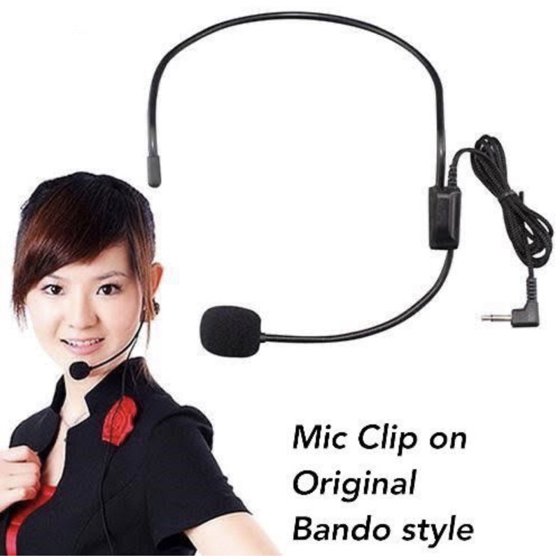 Jual Mic Microphone Bando Clip On 3.5Mm Kabel Jack Zoom Tiktok Youtuber ...