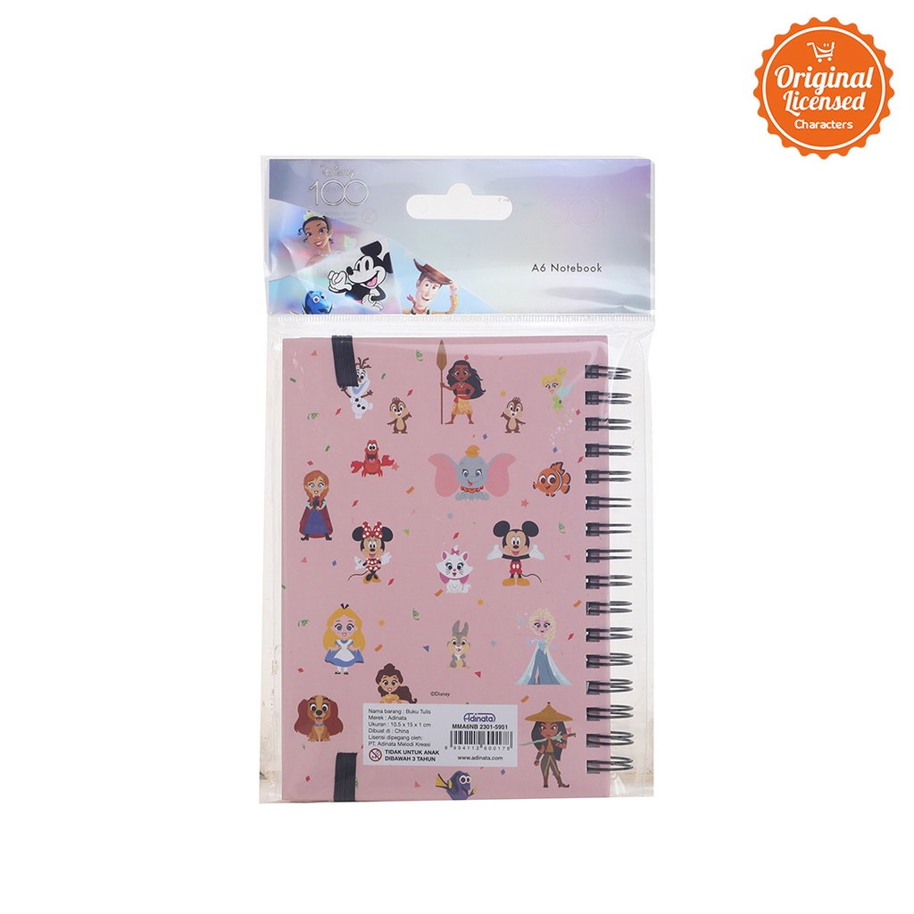 Jual Disney Notebook A6 Seri Disney 100 Years Of Wonder - Pink | Shopee ...