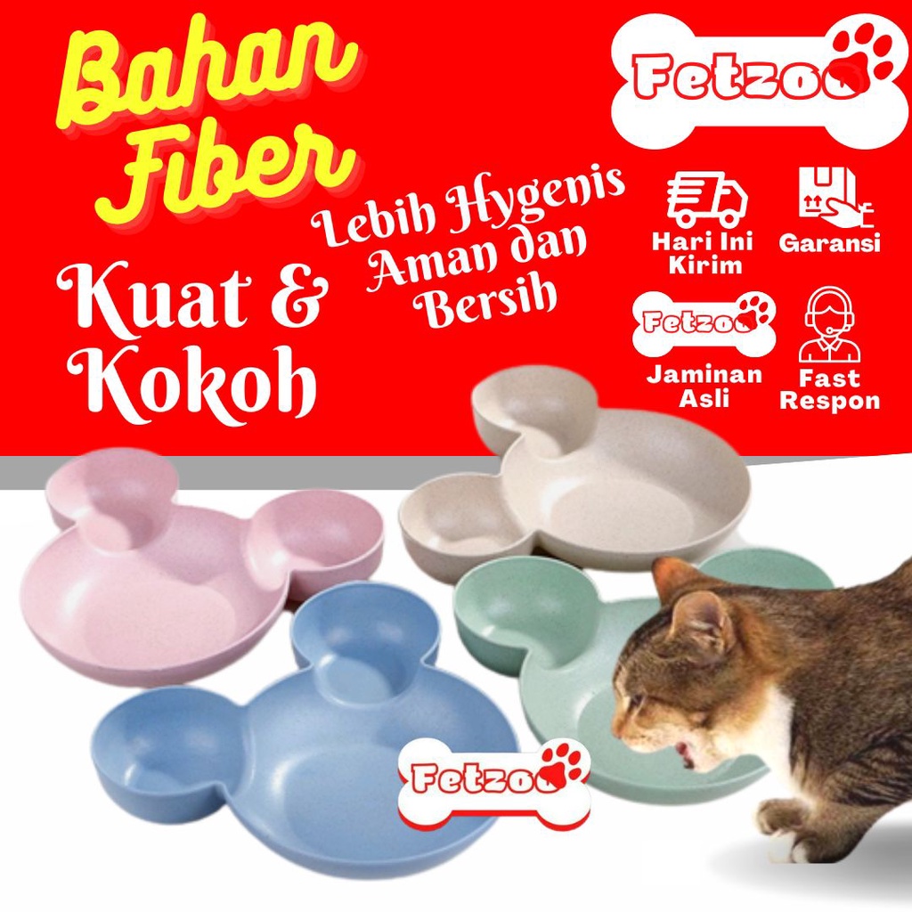 Jual Mangkok Mickey Kucing / Mangkok Makan Kitten / Piring Mangkuk ...