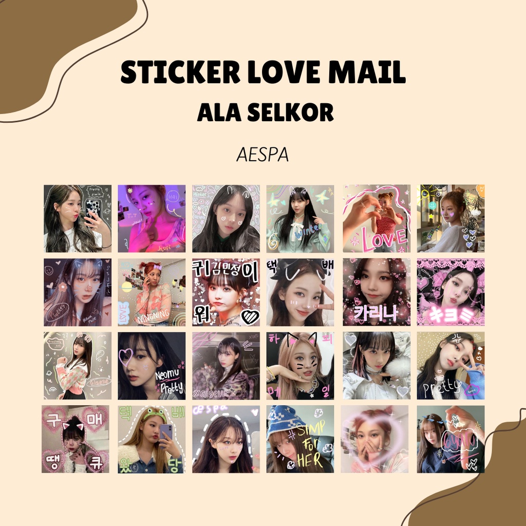 Jual [1] STICKER DECO KPOP ALA SELLER KOREA/STICKER LOVE MAIL KOREA ...
