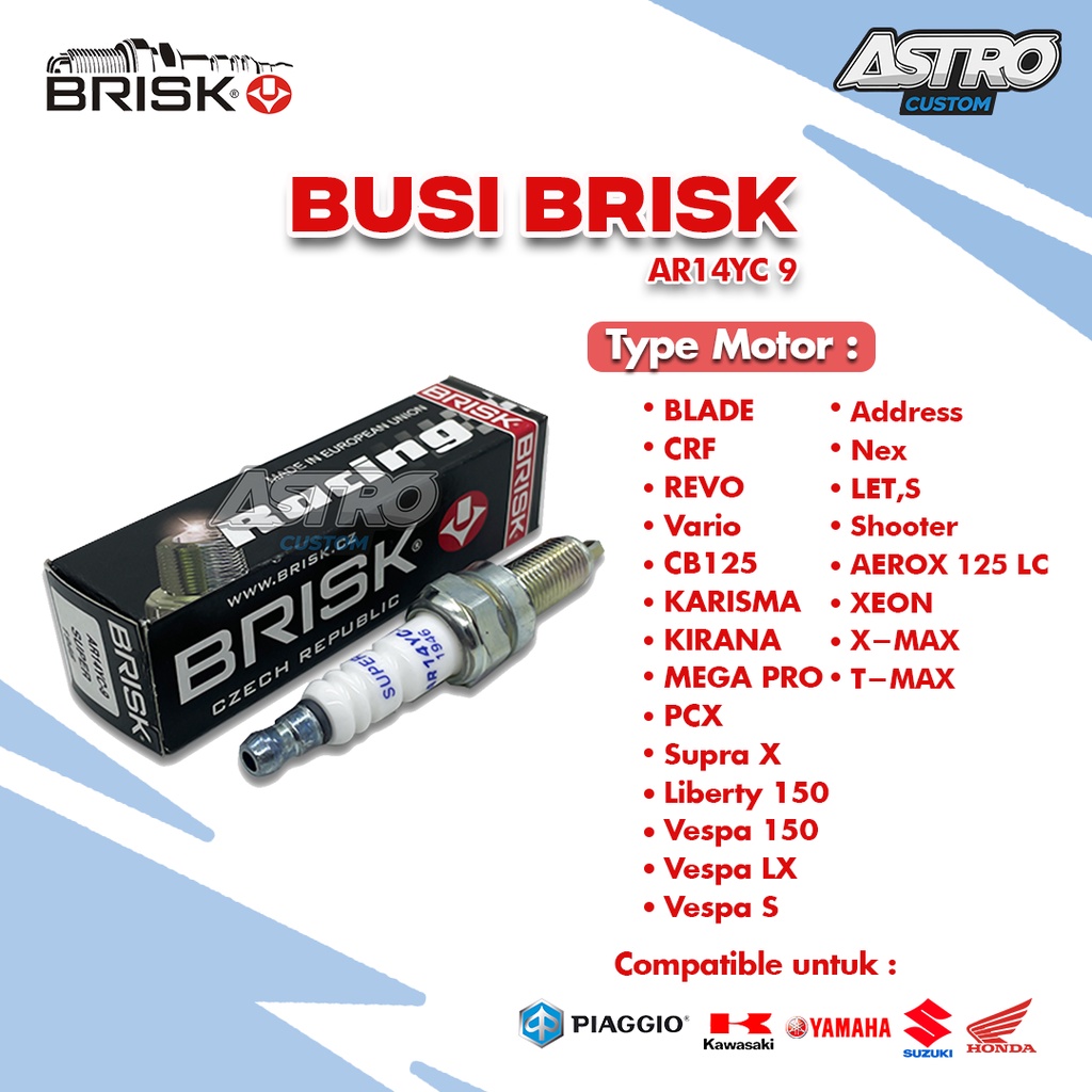Jual Busi Motor Racing Brisk Vespa Xeon RC MEGA PRO Vespa LX DLL ...