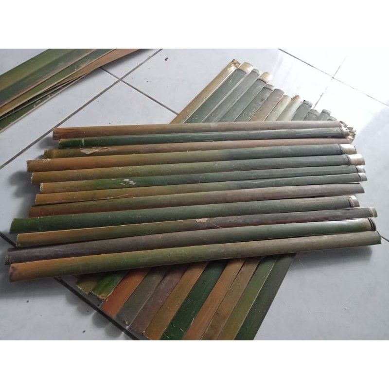 Jual Bilah bambu penyangga tanaman /bahan iratan anyaman panjang 60cm ...