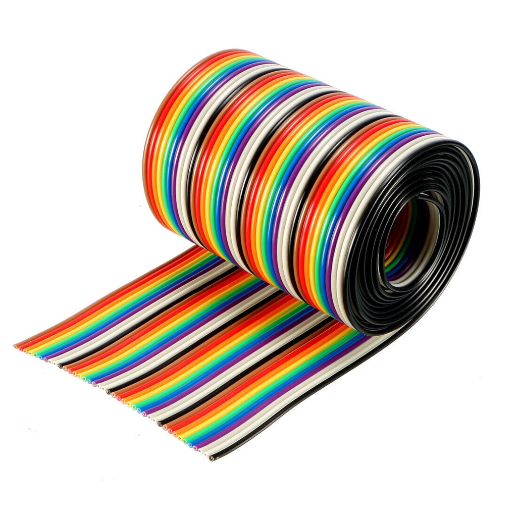 Jual Kabel Pelangi Dupont Wire Flat Flexible Rainbow Pita Ribbon PCB ...