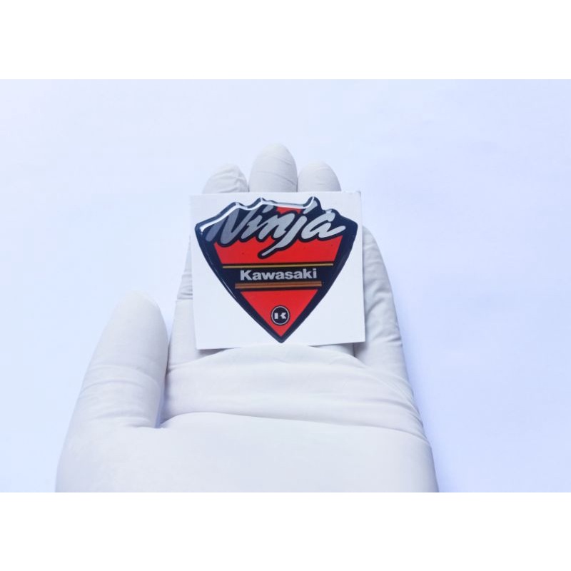 Jual Stiker timbul Kawasaki Ninja merah sticker emblem motor | Shopee ...