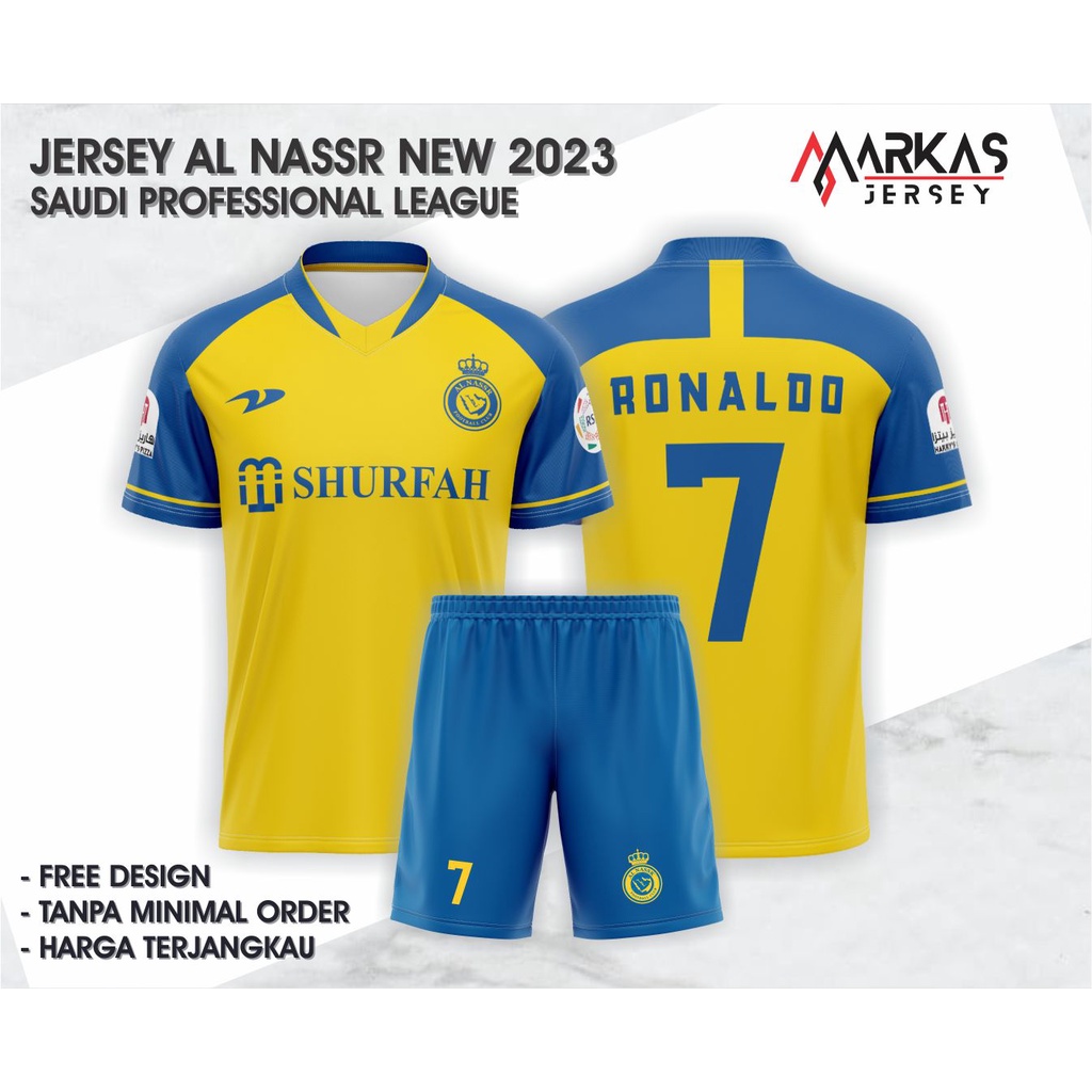 Jual Jersey Baju Kaos Sepak Bola Al Nassr New 2023 Saudi Professional