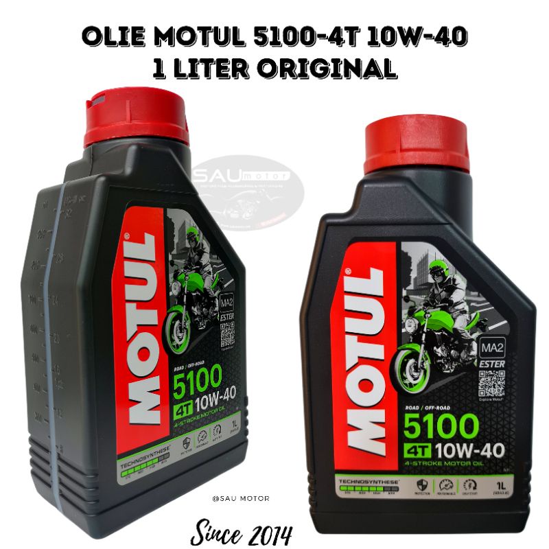 Jual Saumotor Oli Motul 5100-4T 10W-40 Ma2 Ester Oli Mesin Cbr R15 Vixion Verza 1 Liter | Shopee ...