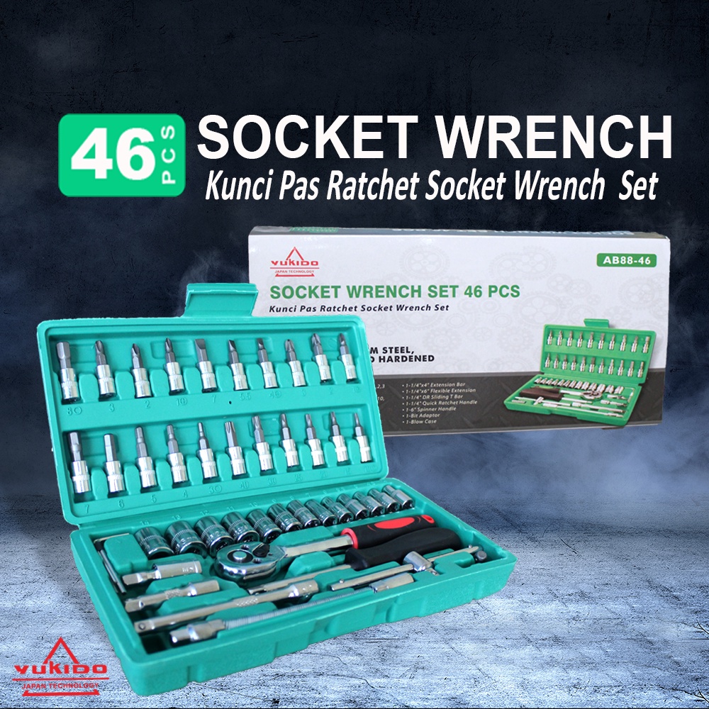 Jual Kunci Shock Murah Kunci Set Lengkap Kunci sok full set 46 in 1 / Kunci Set 46 Vanstar Van ...